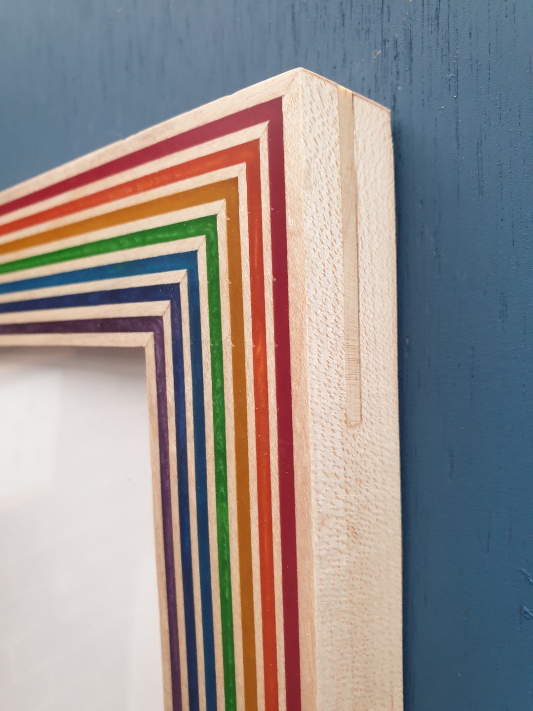 Rainbow Frame Maple and Resin - Etsy