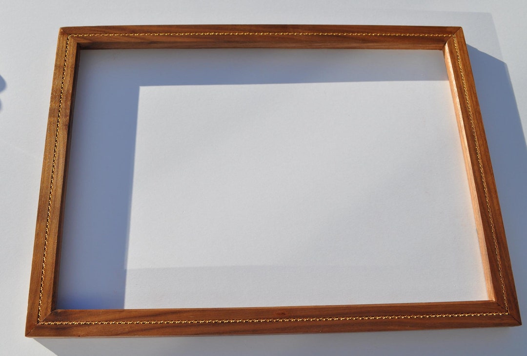 Walnut A3, A4 Frame With Brass or Copper Inlay - Etsy