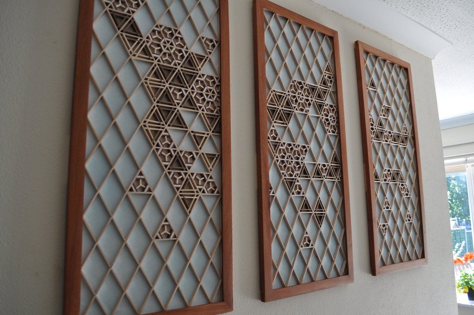 Shoji Screen Panels, Kumiko Pattern Cherry Blossom Tree, Room Divider ...