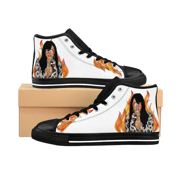 Custom Fire Sneakers - Etsy