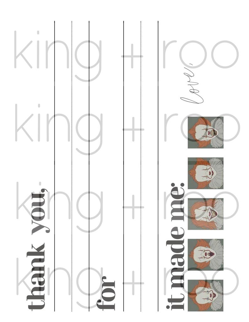 Printable Kids Thank You Notes: Fill-in-the-blank Stationery (digital ...