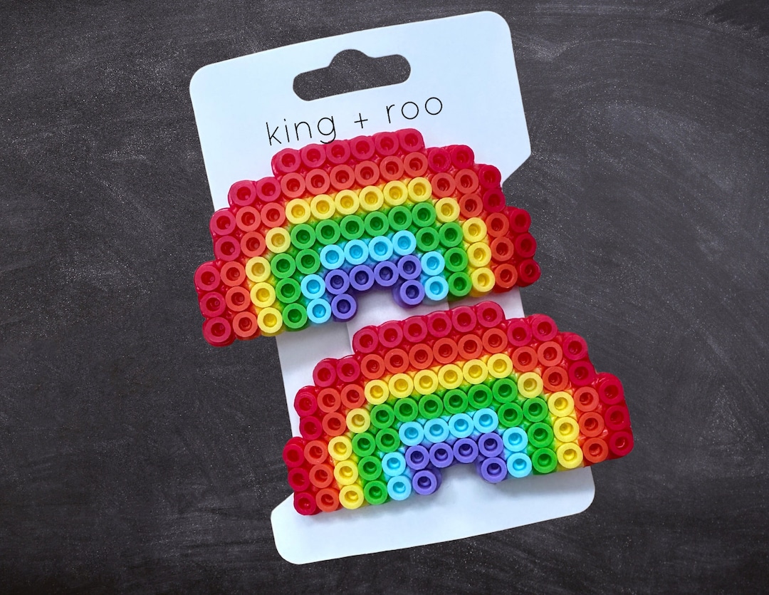 Rainbow Hair Clips - Handmade Rainbow Hair Clips - Alligator Clip ...