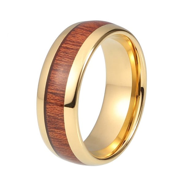 Wood Inlay Ring - Etsy