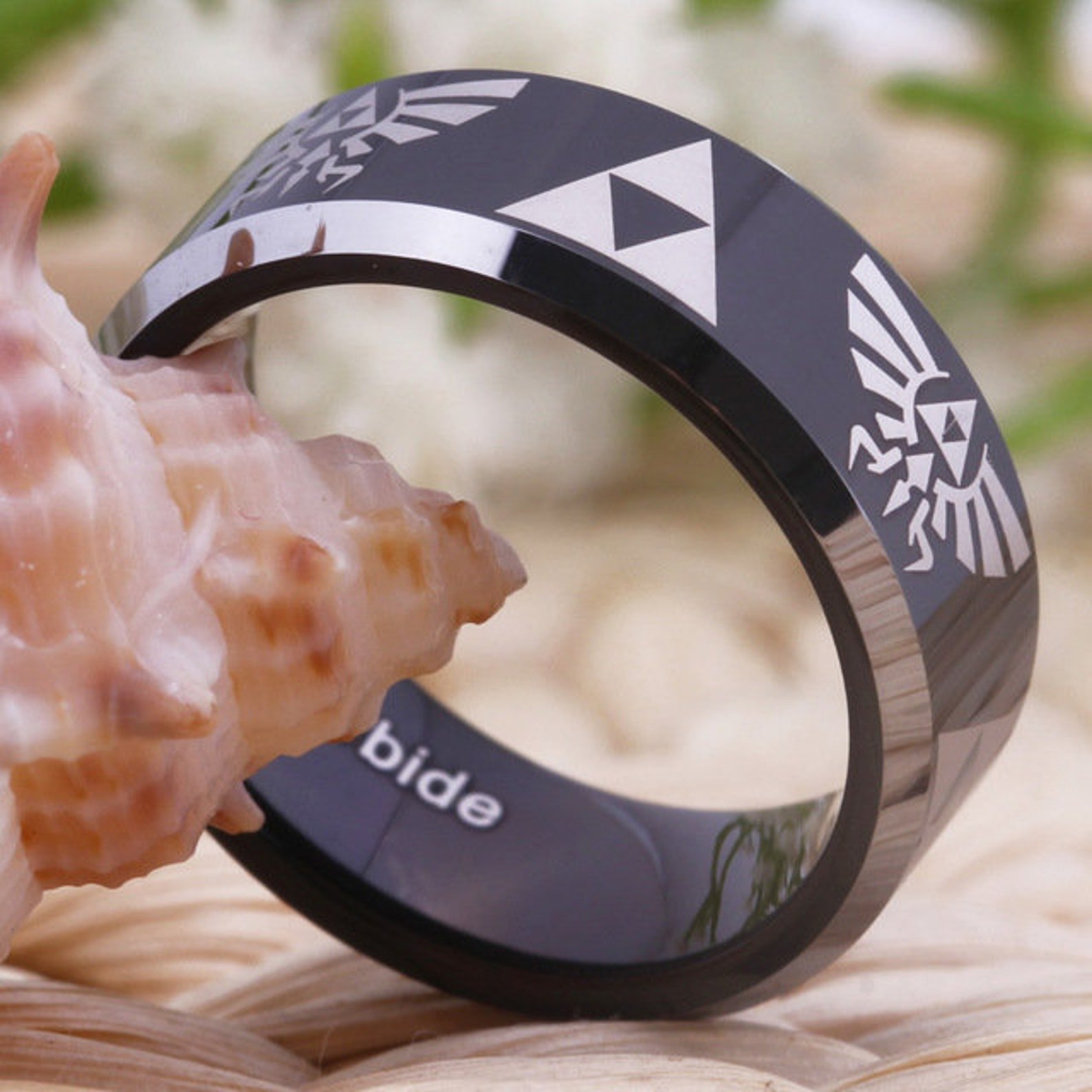 Legend of Zelda Triforce Design Tungsten Ring Men Women Couple | Etsy