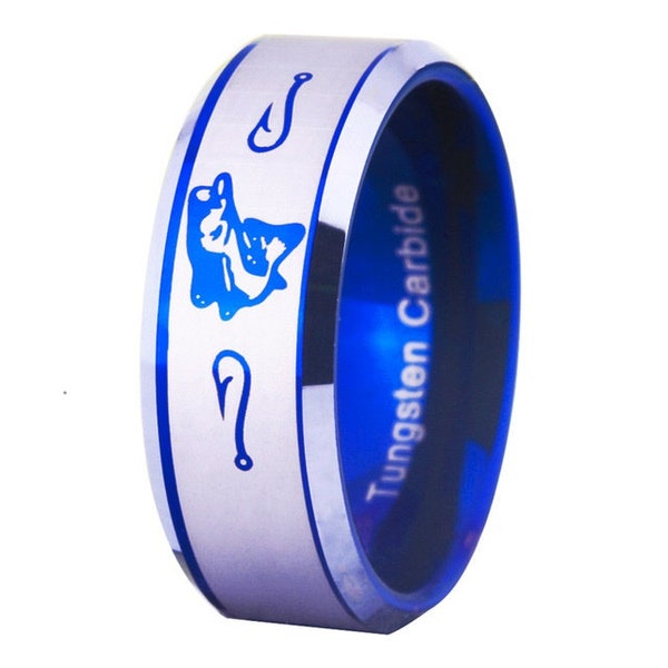 Mens Fishing Wedding Bands - Etsy