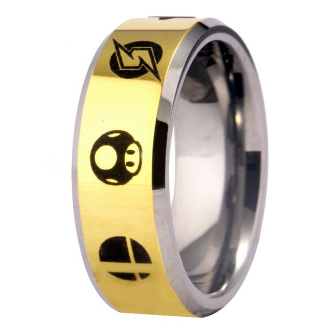 Legend of Zelda, Pokemon, Metroid Tungsten Ring Men Women Couple ...