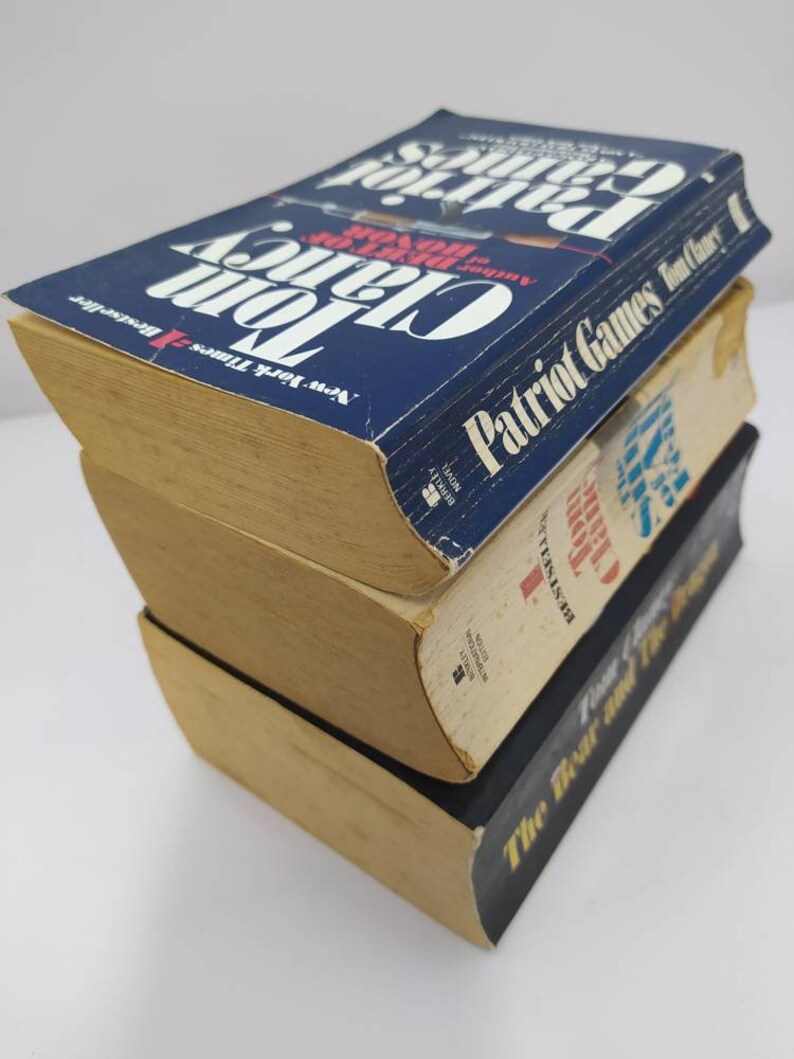 Lot of 3 Bestsellers Books by Tom Clancy/ Patriot Games, the Sum of All ...