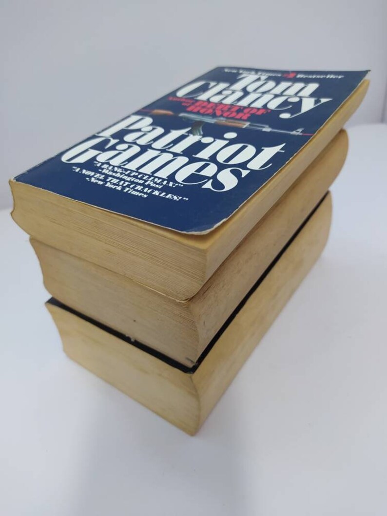 Lot of 3 Bestsellers Books by Tom Clancy/ Patriot Games, the Sum of All ...