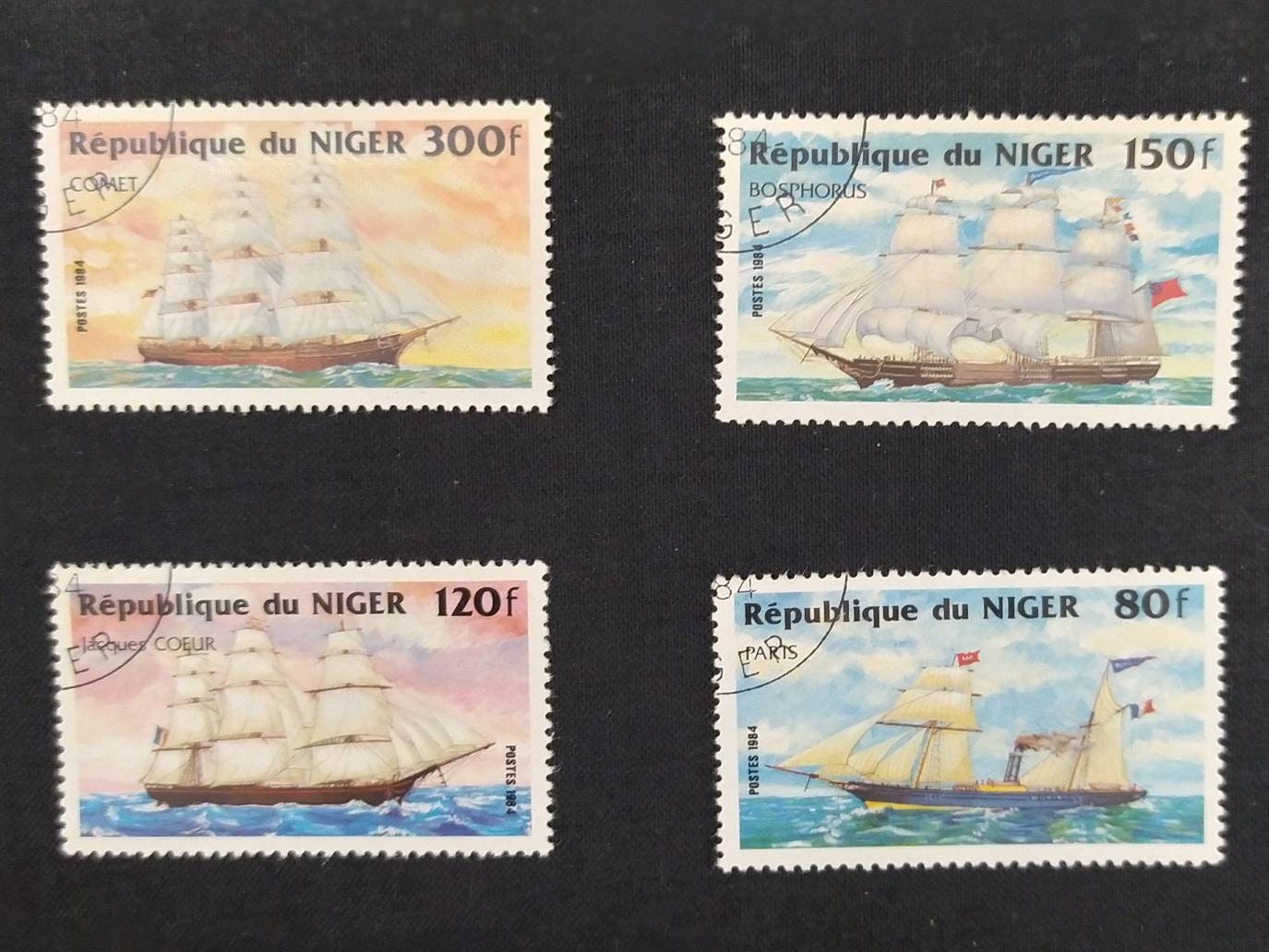 Original République Du NIGER Postage Stamps postes 1984 Series Sailing ...