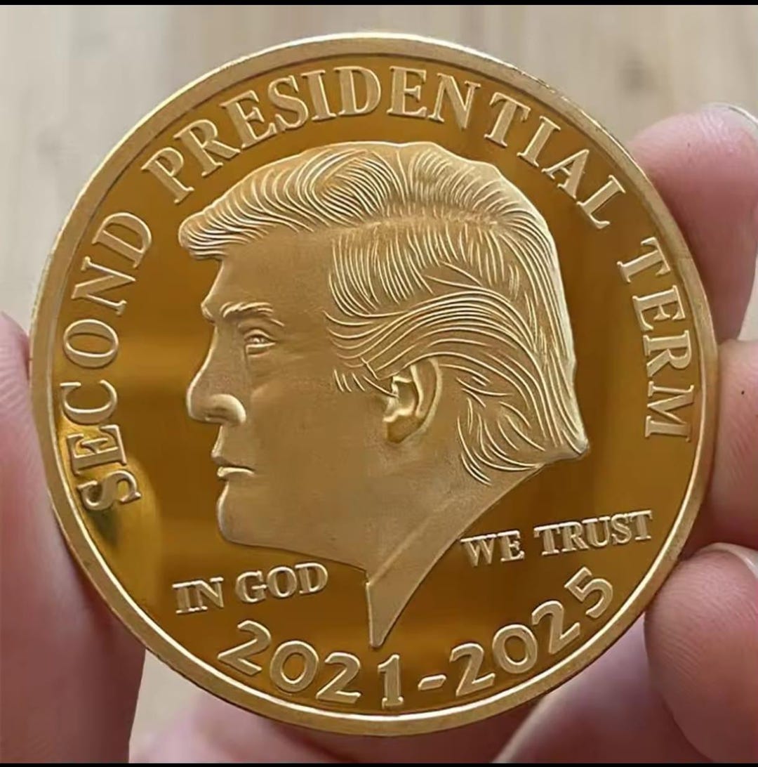 Donald Trump Gold Plated Commemorative Coin: 2021-2025 Collectible ...
