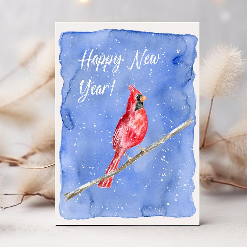 New Years Card Handmade - Etsy