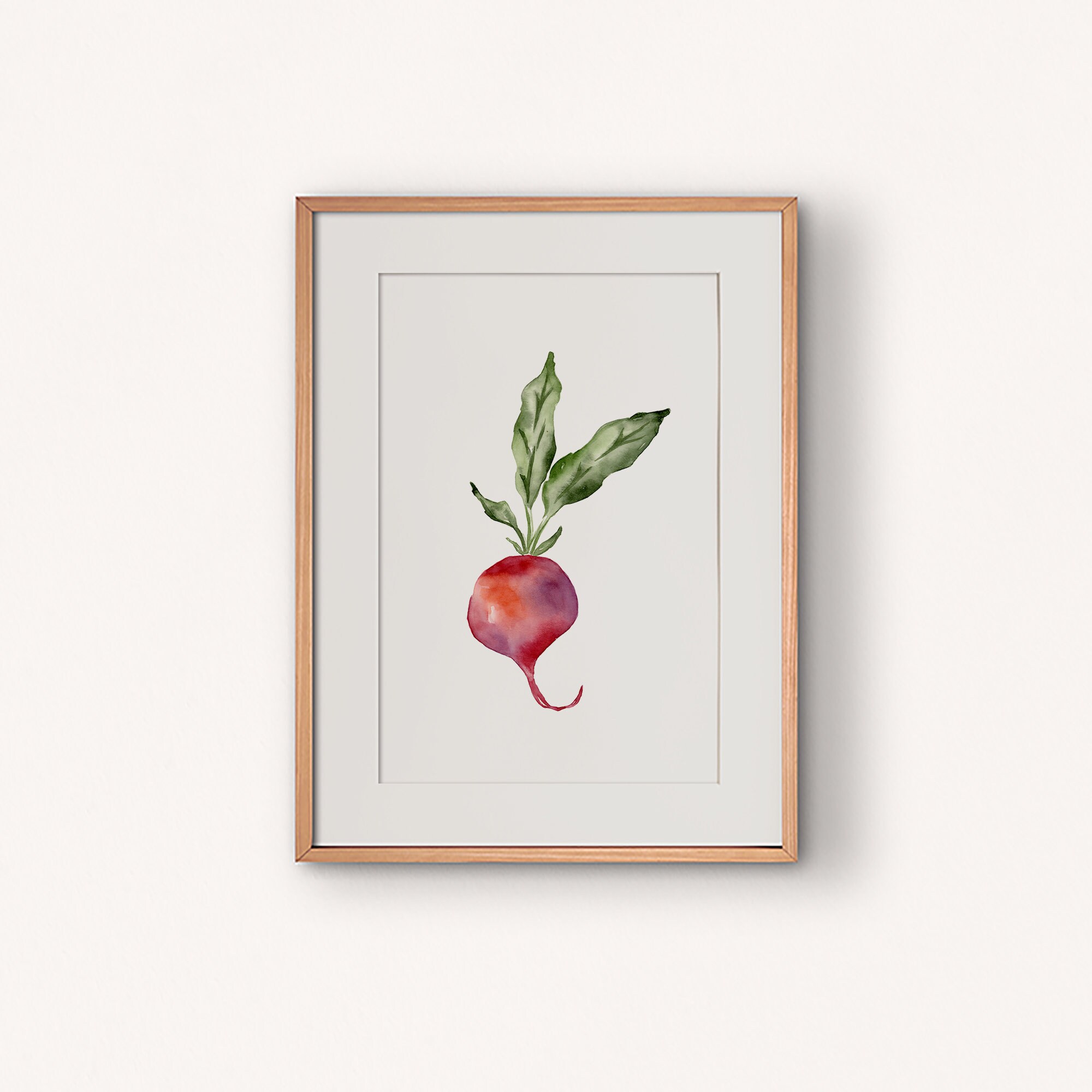 Beet Watercolor Art Print, Red Beets Painting, Garden Print, Farmhouse ...
