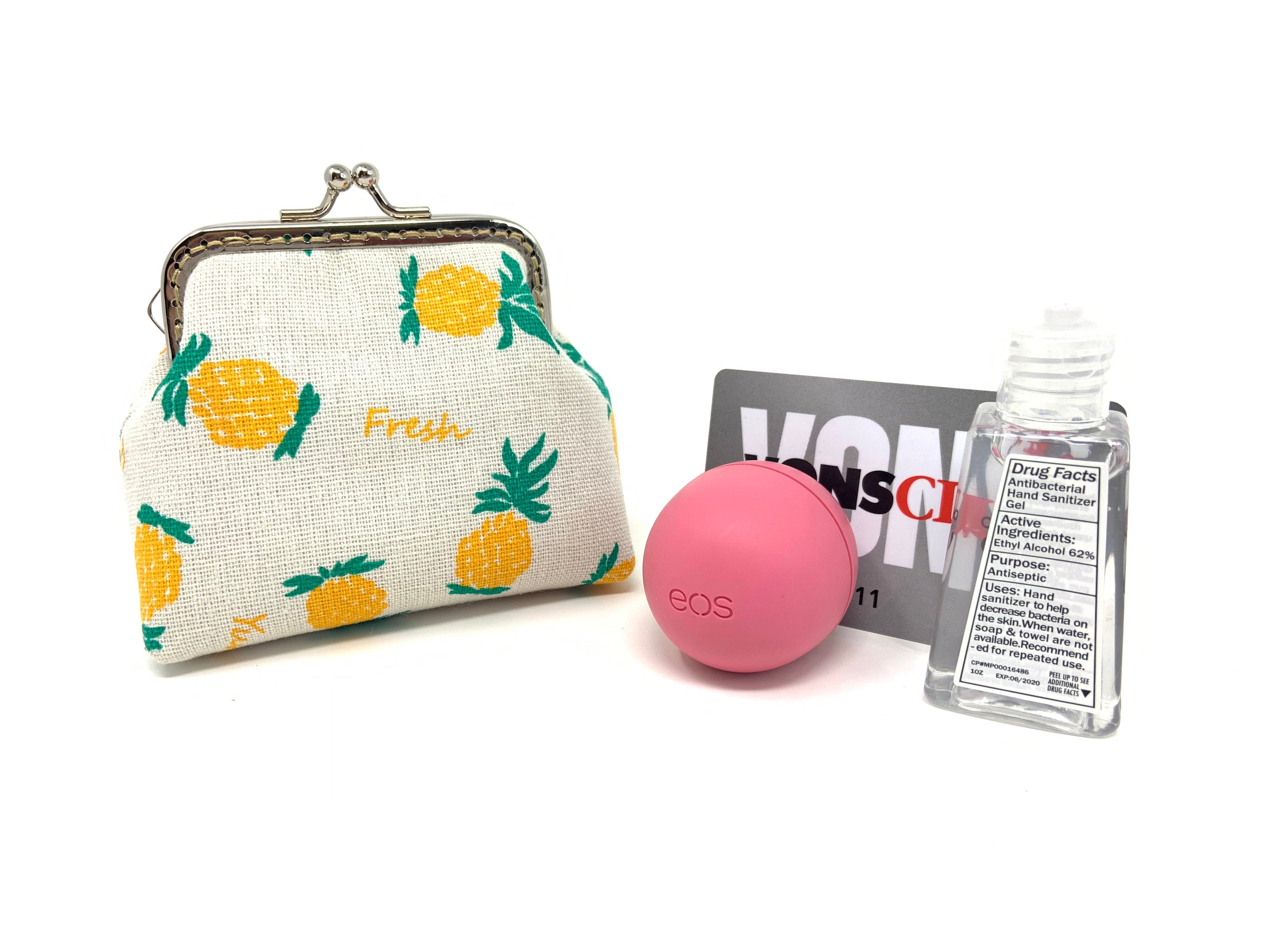 Handmade White Yellow Pineapple Fruit Kiss Lock Clasp Change | Etsy