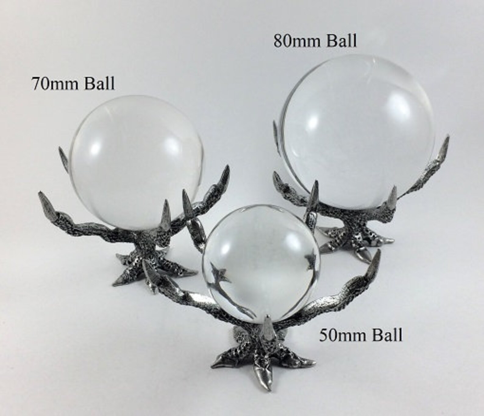 Pewter Dragon Claw Stand for 100mm Ball Hand-buffed Satin - Etsy