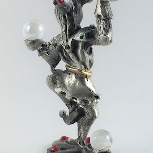 Pewter Court Jester With Colorful Crystals - Etsy