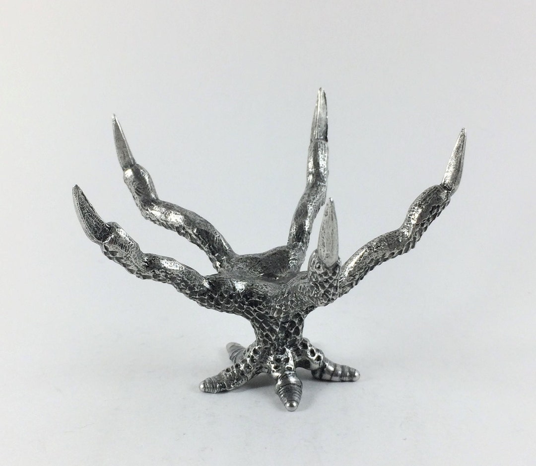 Pewter Dragon Claw Stand for 100mm Ball - Hand-buffed Satin Finish - Etsy