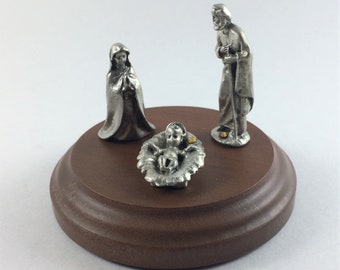 Miniature Pewter Nativity - Etsy