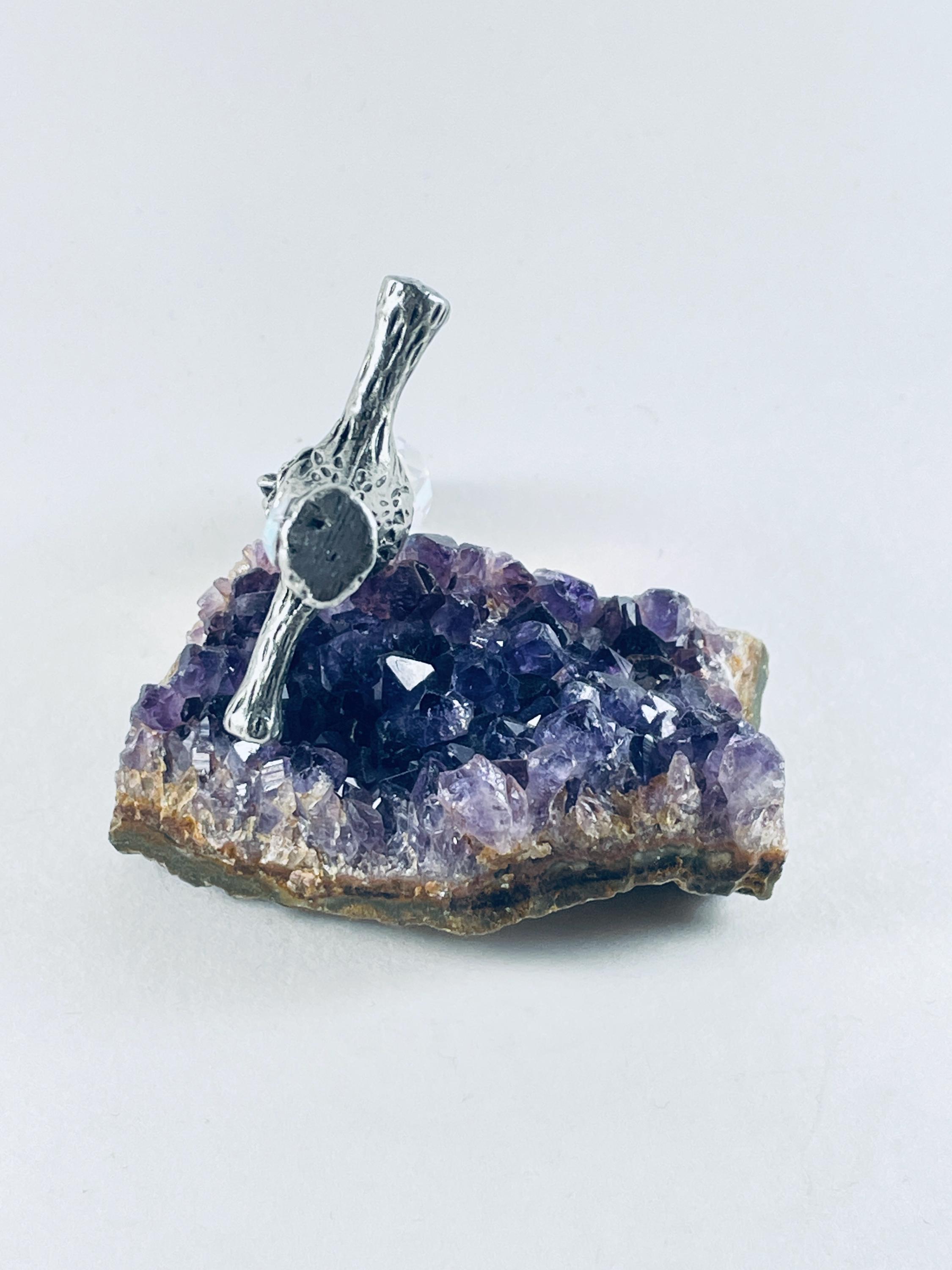 Pewter Wizard's Sword With Aurora-borealis Crystal Prism Blade and ...