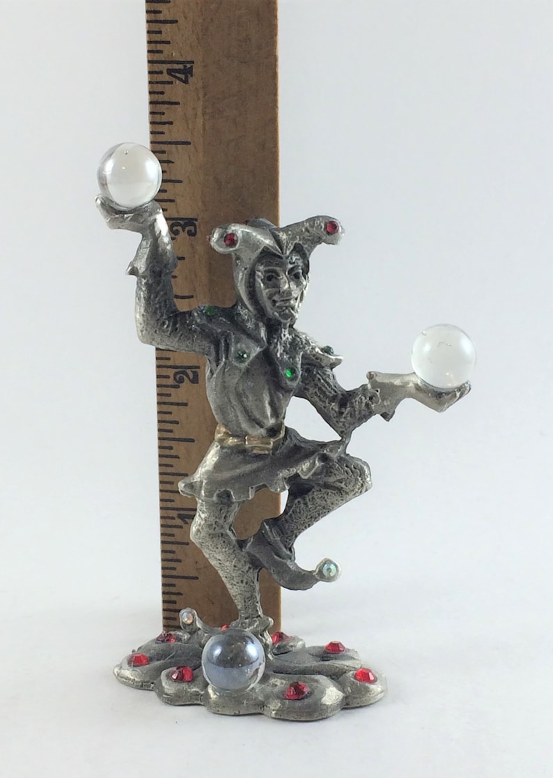 Pewter Court Jester With Colorful Crystals | Etsy