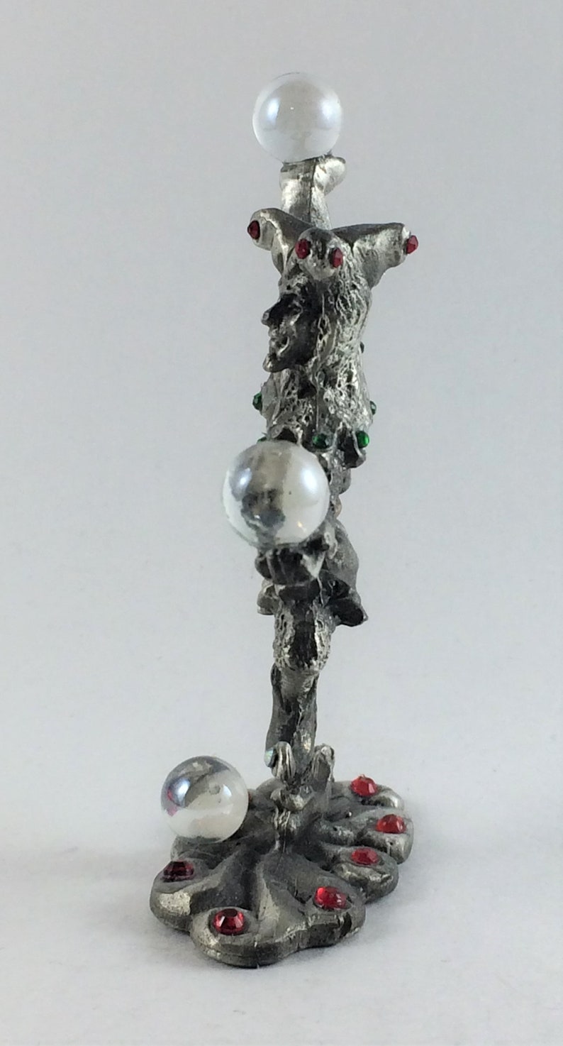 Pewter Court Jester With Colorful Crystals | Etsy
