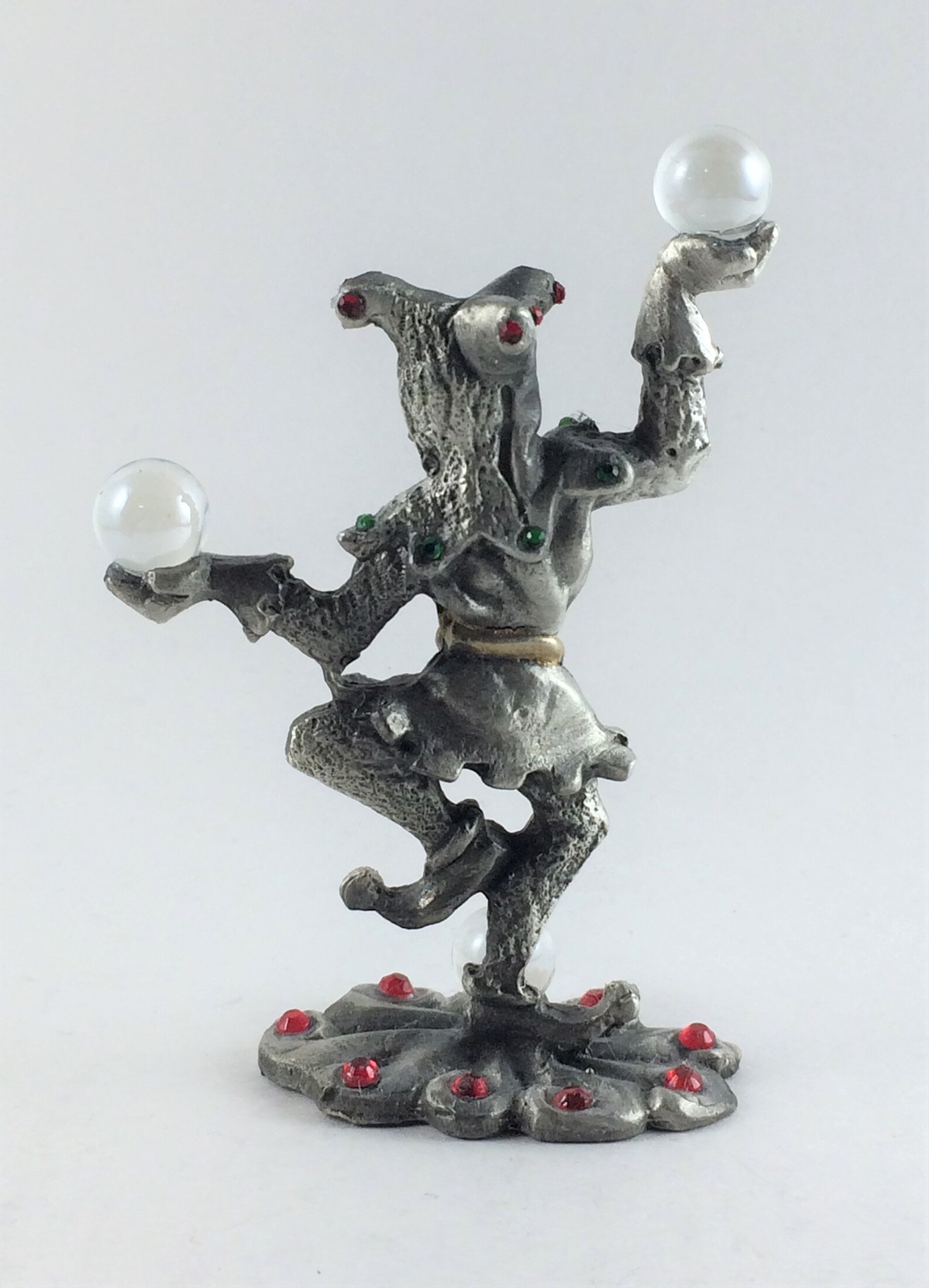 Pewter Court Jester With Colorful Crystals - Etsy