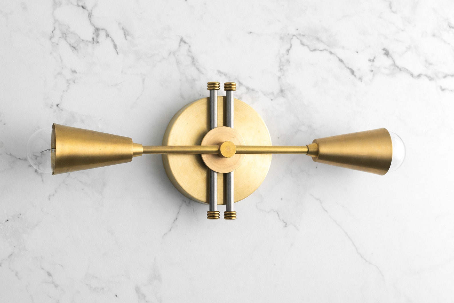 Brass Cone Vanity Bathroom Lighting Vanity Light Fixture - Etsy