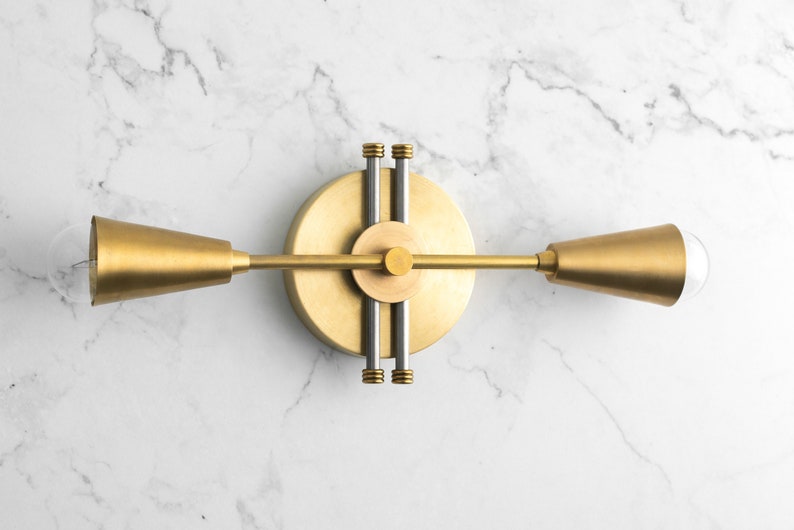 Brass Cone Vanity Bathroom Lighting Vanity Light Fixture - Etsy