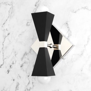 Geometric Wall Light Art Deco Sconce Brass Wall Light Light Fixture ...