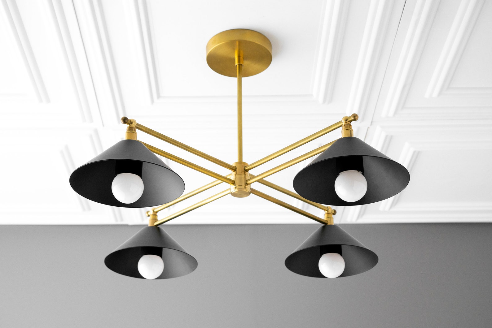 Gold Chandelier Modern Light Fixture Square Chandelier - Etsy