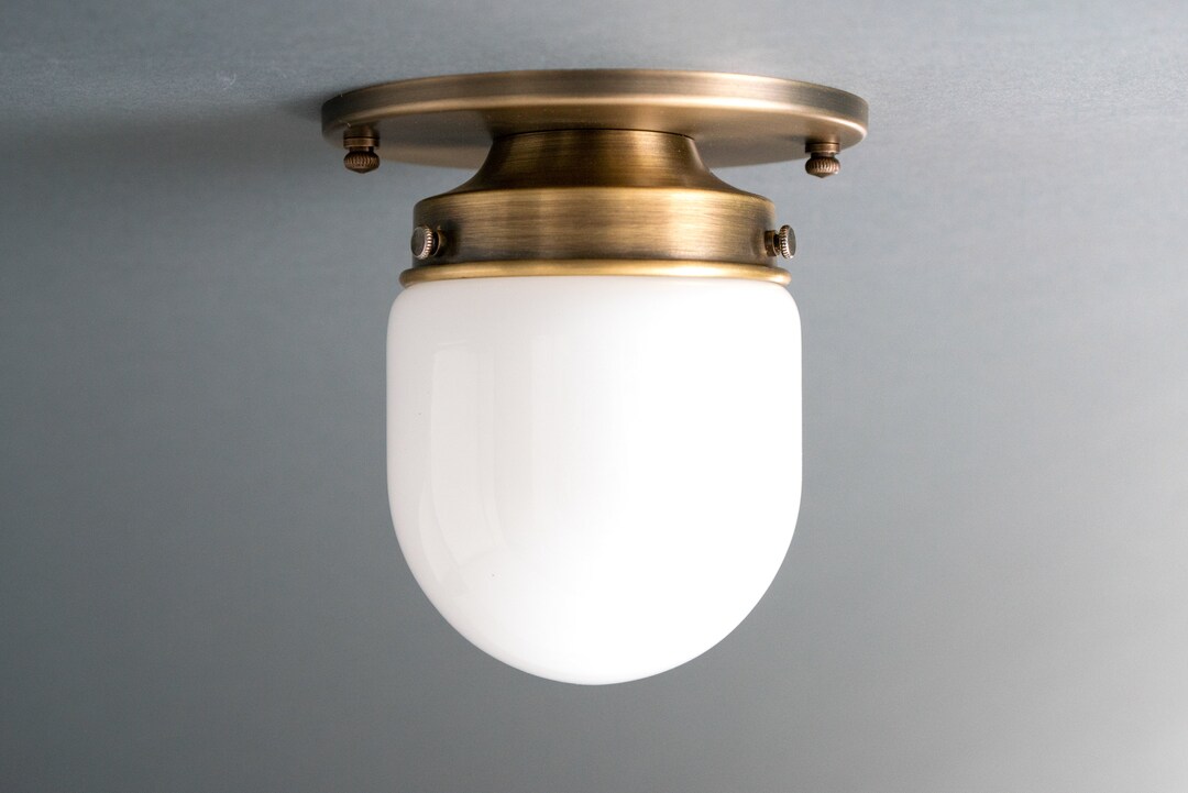 Small Ceiling Light - Bullet Globe Light - Flush Mount - Light Fixture ...