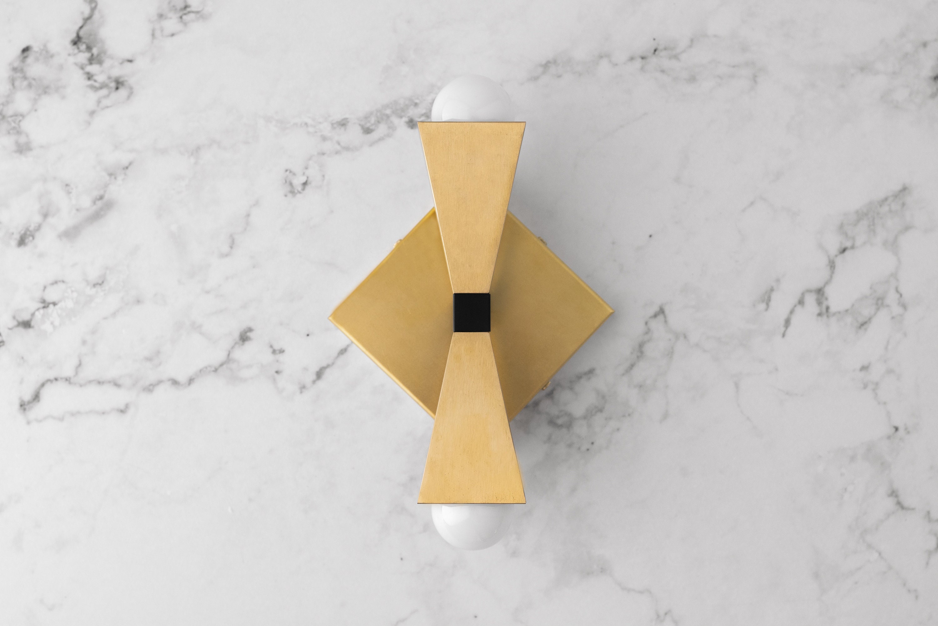 Geometric Wall Light Art Deco Sconce Brass Wall Light | Etsy