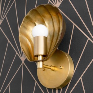 Art Deco - Scallop Shade - Wall Light - Deco Sconce - Sea Shell Light ...