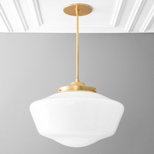 Large Glass Shade - 16" Schoolhouse - Classic Lighting - Dining Room ...