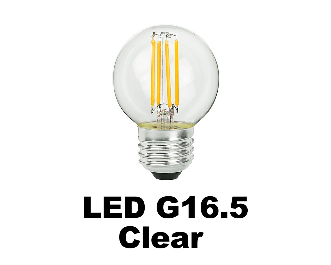 4 Watt - 380 Lumens - LED G16.5 Clear Light Bulb - Etsy