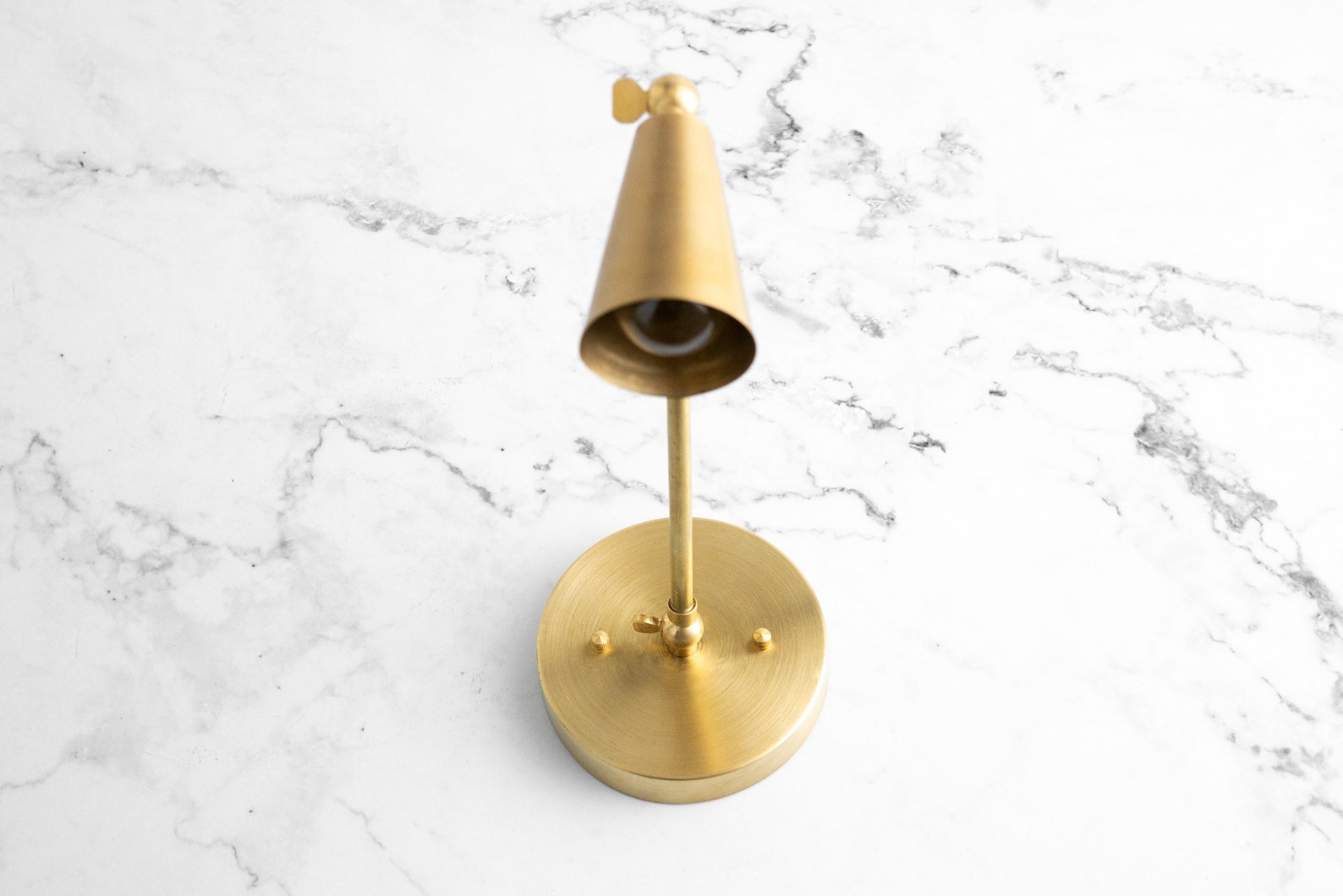 Brass Cone Sconce Wall Sconce Light Swing Arm Sconce Art - Etsy