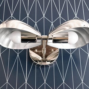 Shell Shade - Art Deco Vanity - Bathroom Lighting - Wall Lights - Brass ...
