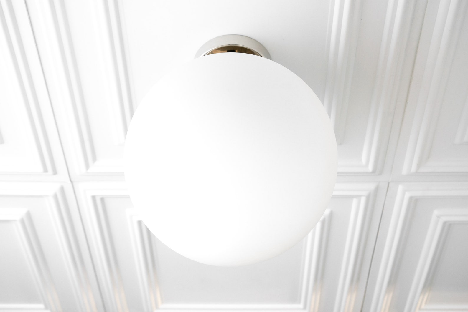 Frosted Glass Light 12 Inch Globe Art Deco Lighting | Etsy