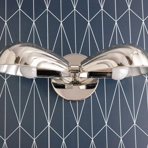 Shell Shade Art Deco Vanity Bathroom Lighting Wall Lights Brass ...