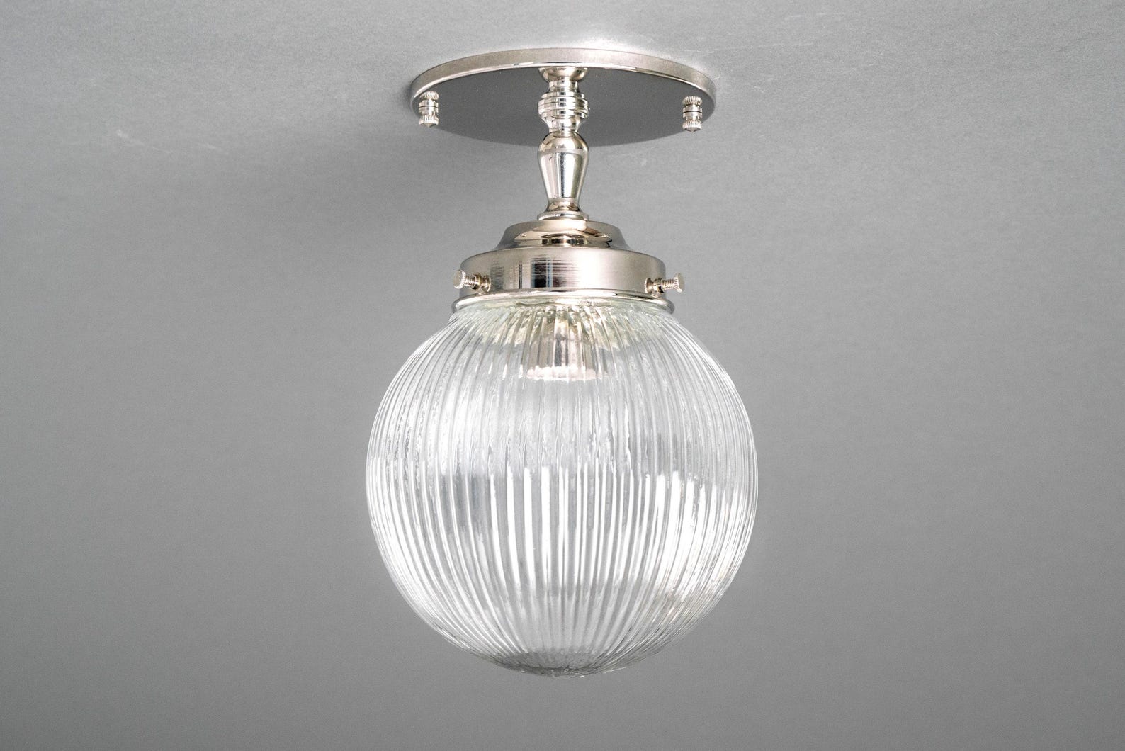 Prismatic Globe - Modern Ceiling Light - Semi Flush Mount - Kitchen ...