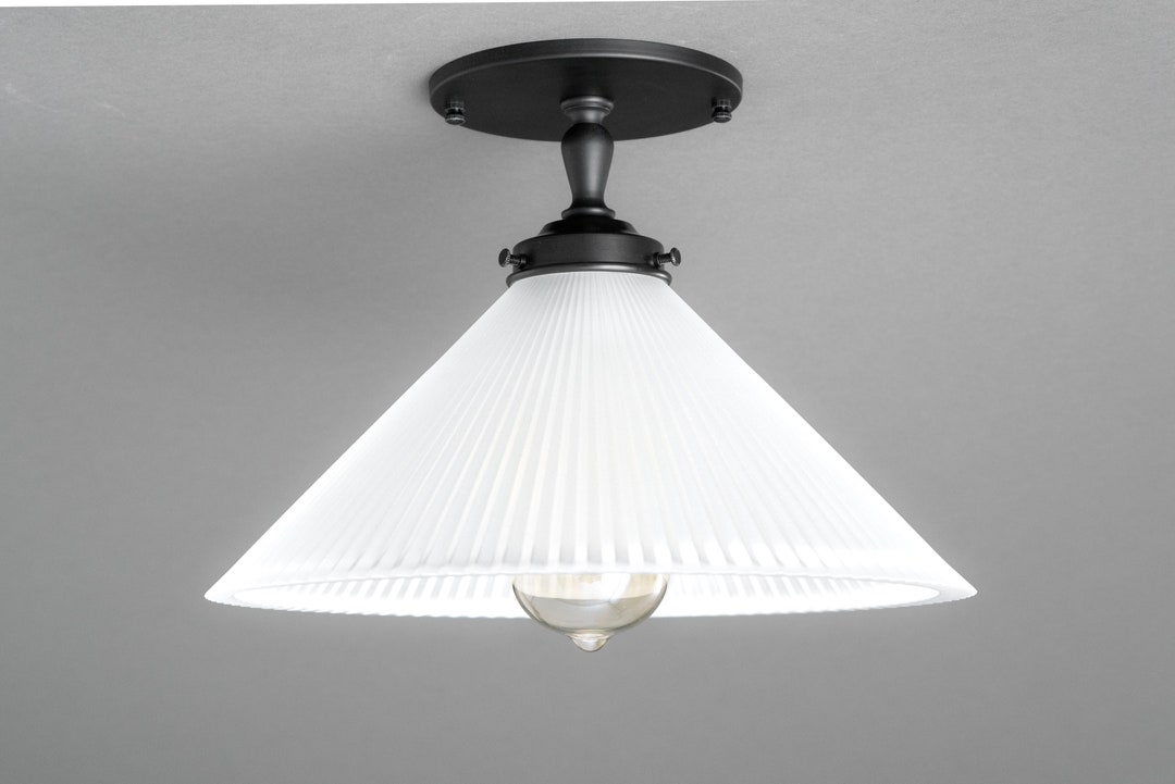 Ribbed Cone Shade Semi-flush Light Kitchen Light Ceiling Light Model No ...