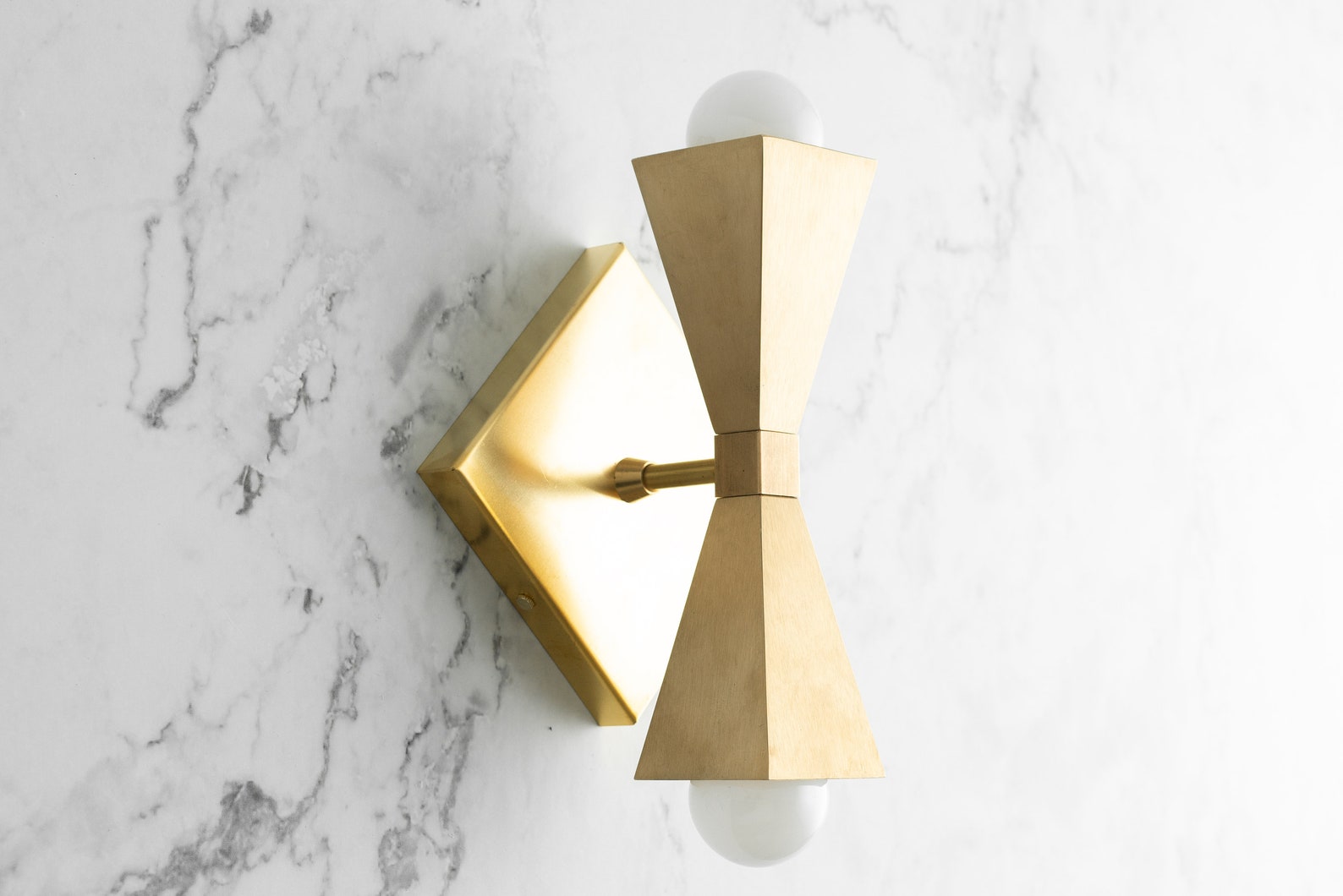 Geometric Wall Light Art Deco Sconce Brass Wall Light - Etsy