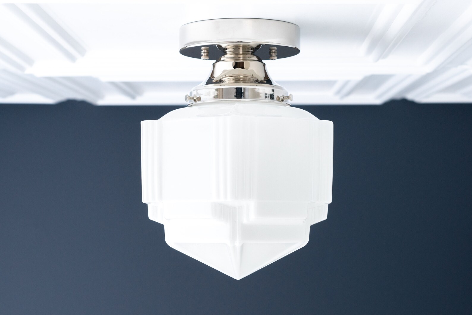 Flush Mount Light Art Deco Art Deco Lighting Opal | Etsy