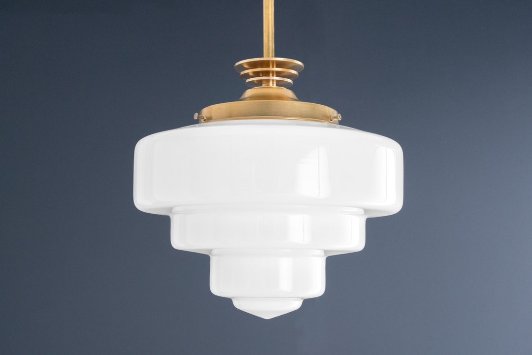 Decorative Lighting Wedding Cake Shade Made in USA Downrod Pendant Art ...