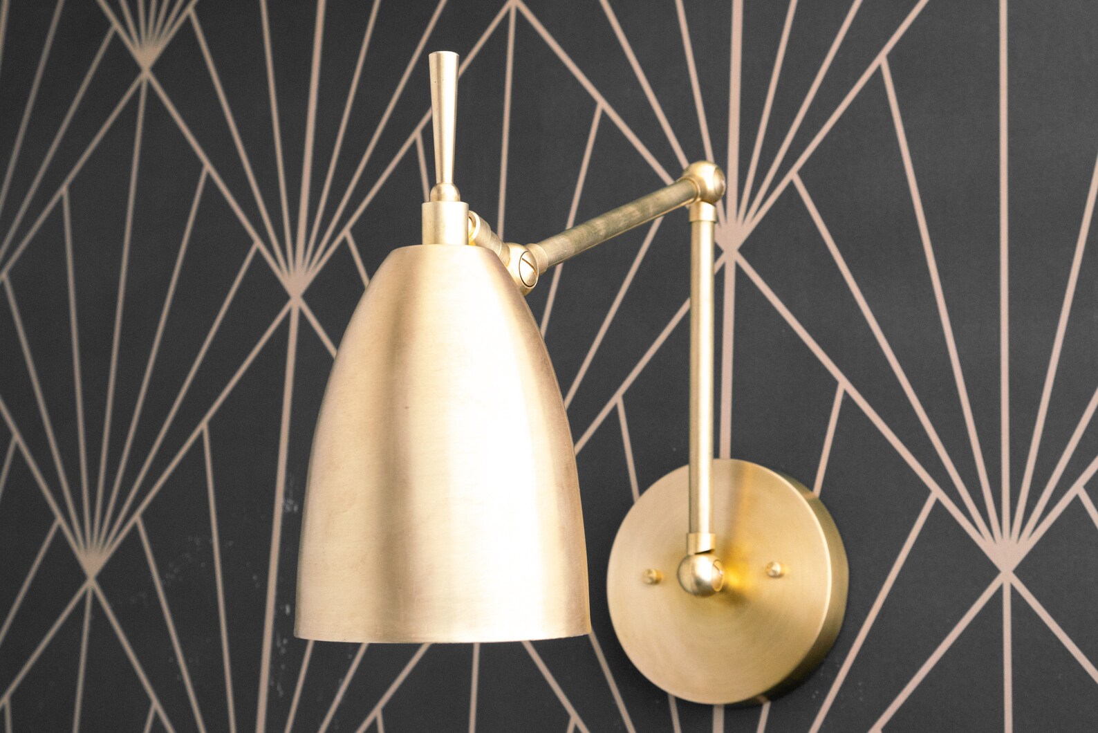 Swivel Head Sconce - Swing Arm - Art Deco Sconce - Brass Sconce ...