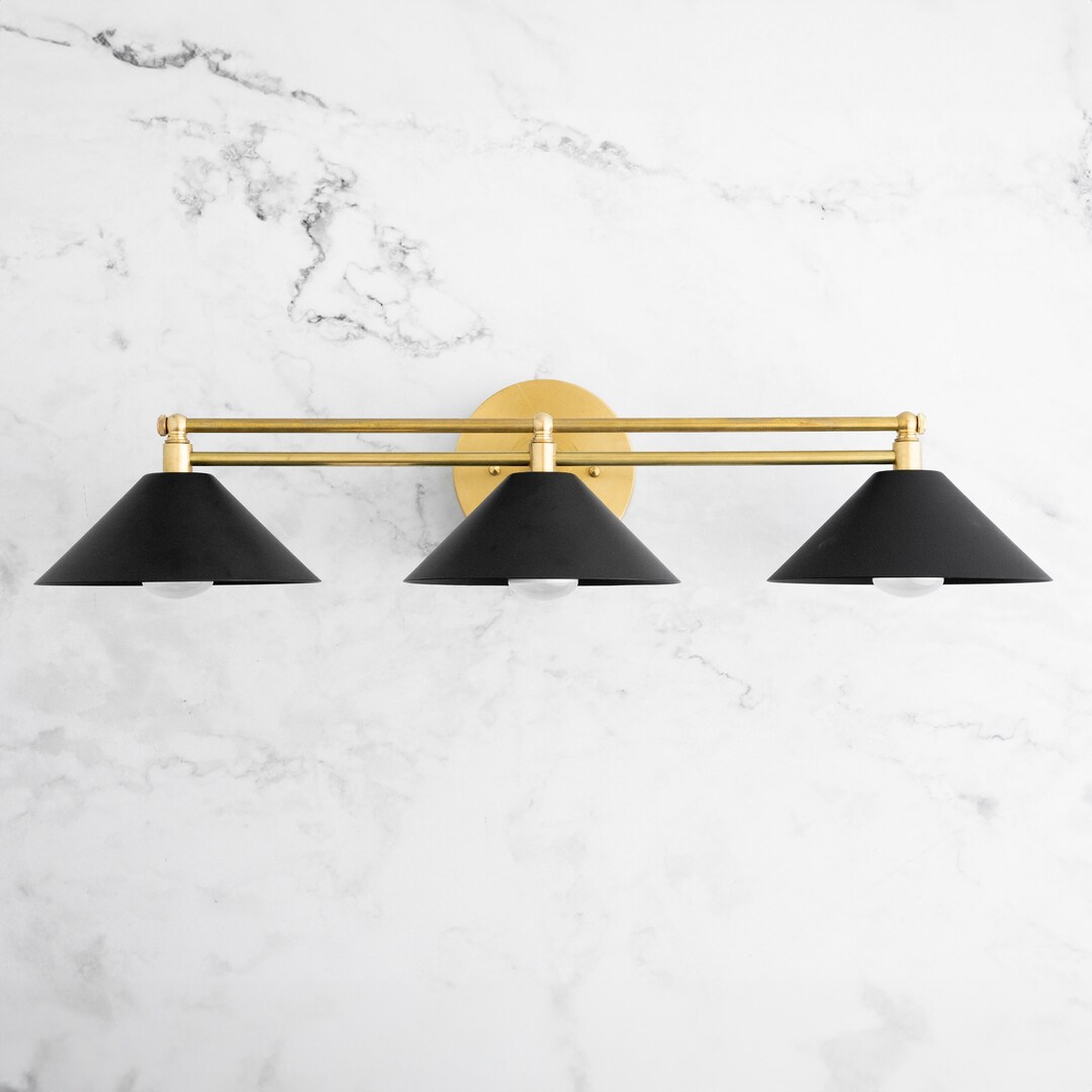 Vanity Light 3 Bulb Art Deco Vanity Deco Fixture Brass Deco Light ...