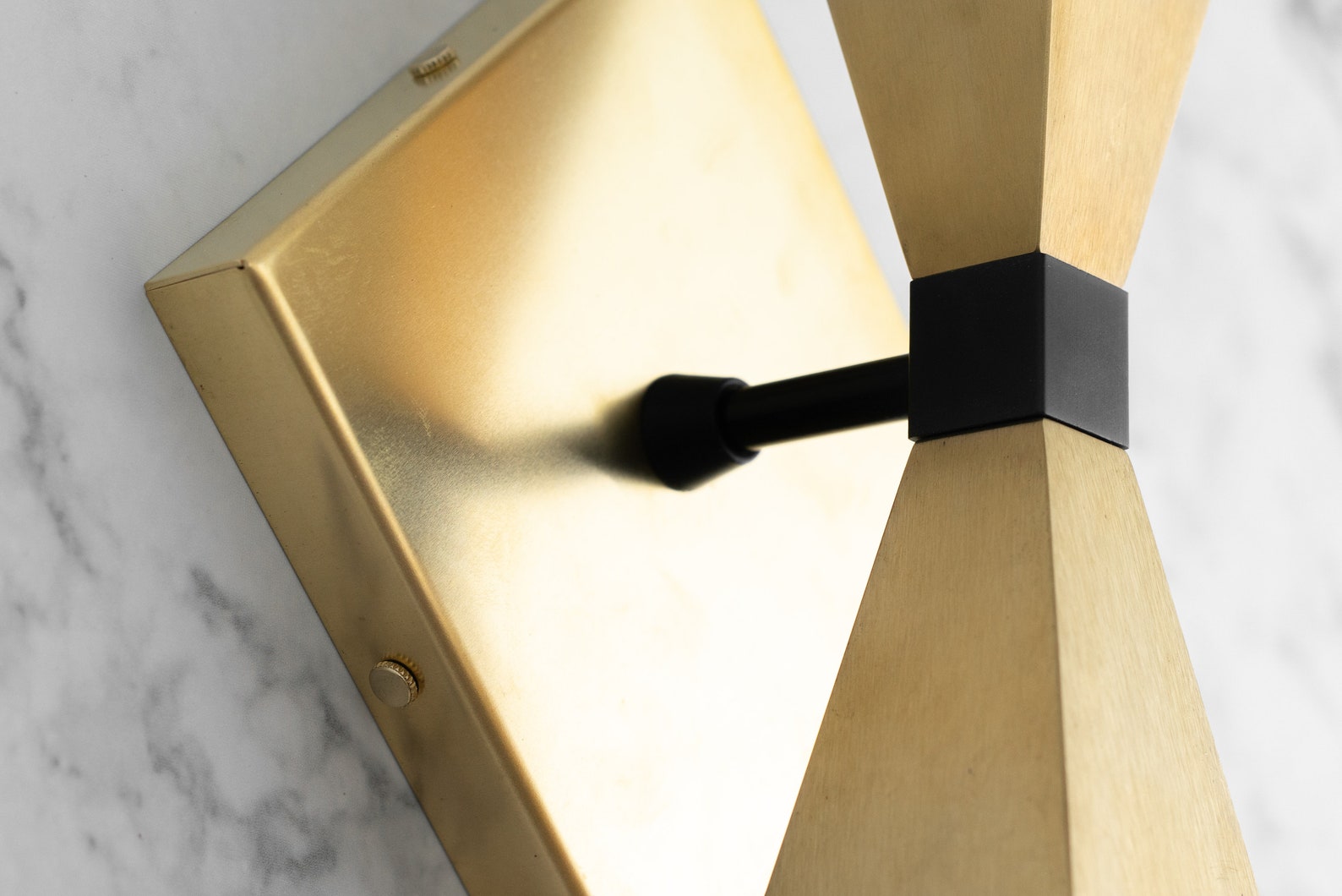 Geometric Wall Light Art Deco Sconce Brass Wall Light | Etsy