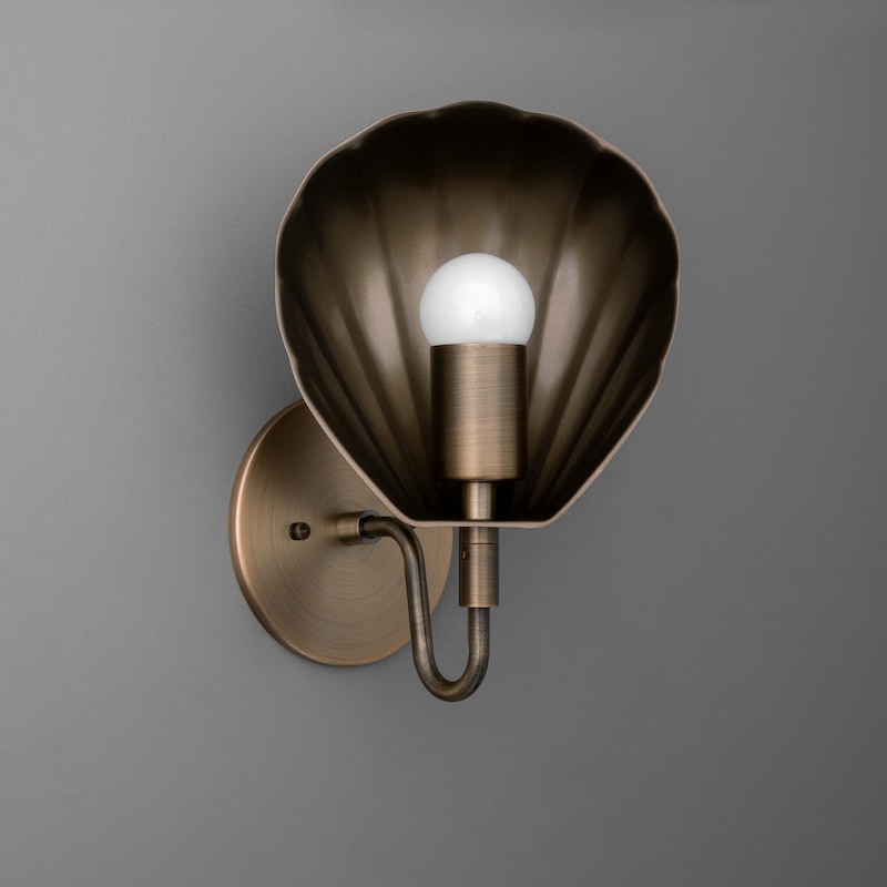 Brass Scallop Shell Lamp - Etsy