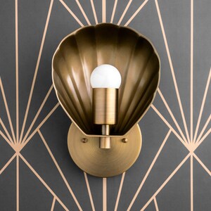 Art Deco - Scallop Shade - Wall Light - Deco Sconce - Sea Shell Light ...