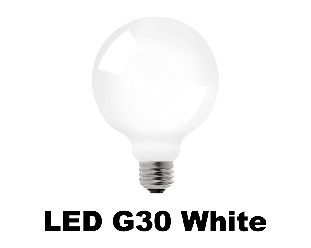 6.8 Watt 450 Lumens LED G30 White Light Bulb - Etsy