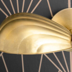 Shell Shade - Art Deco Vanity - Bathroom Lighting - Wall Lights - Brass ...